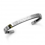 Dr MONROE Silver925 Mens Skull Quote Bangle BR-35K-SV (TO THE LIVING WE OWE RESPECT BUT TO THE ...